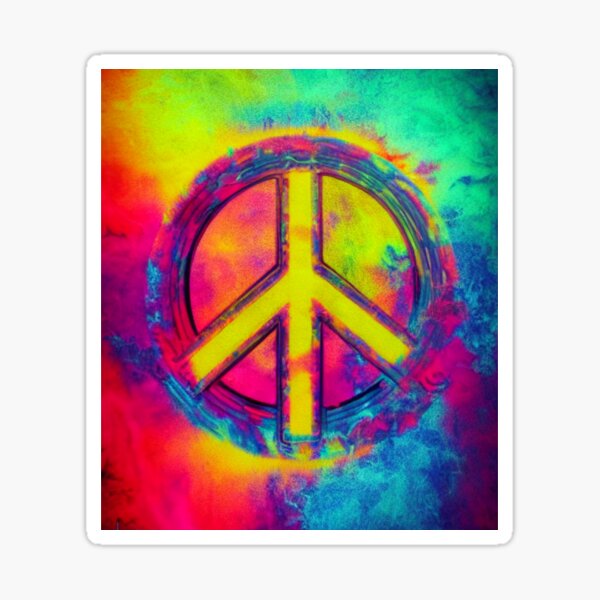 "Tye Dye Peace Symbol 2 " Sticker for Sale by AmericanTravel | Redbubble