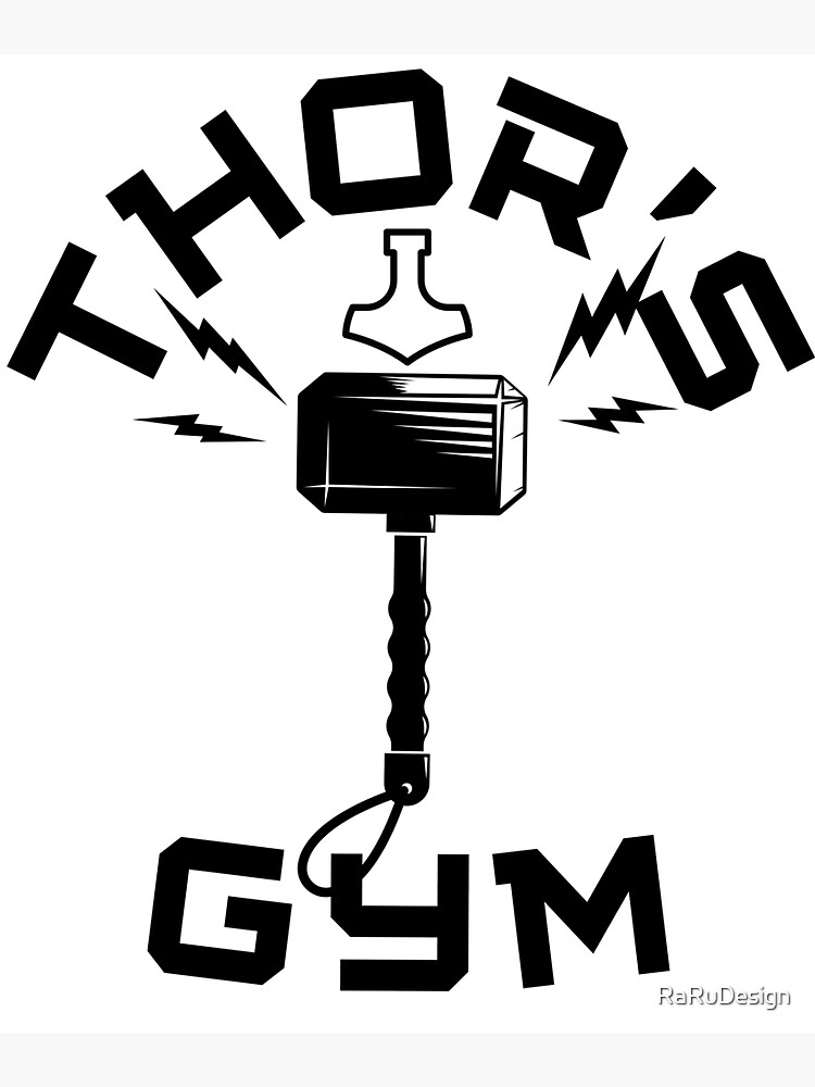 "Viking God Thor's Gym Club " Sticker for Sale by RaRuDesign | Redbubble