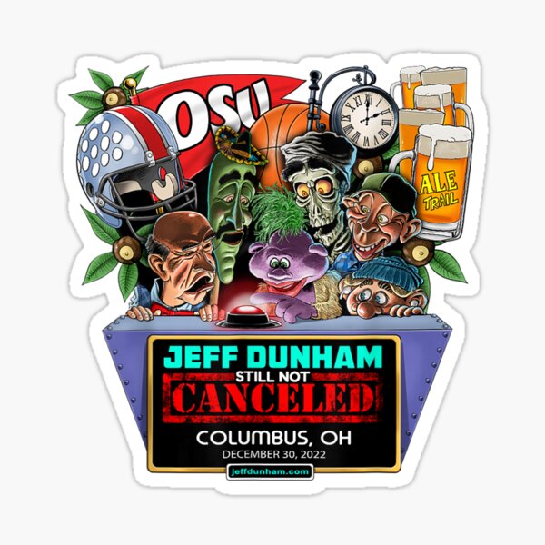 "Jeff Dunham Columbus, OH 2023" Sticker for Sale by prodesigns21 ...
