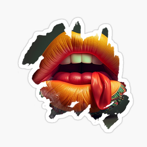 "Inflated Lips: The Ultimate Pouty Statement Piece" Sticker for Sale by ...