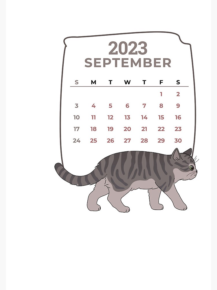 "Cute Cats Calendar 2023, September 2023 Calendar For Cat Lovers ...