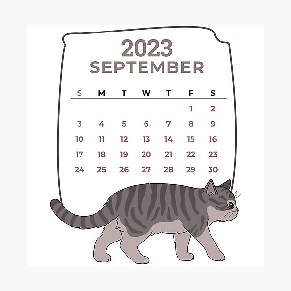 "Cute Cats Calendar 2023, September 2023 Calendar For Cat Lovers ...