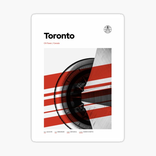 "CN Tower Toronto Architecture" Sticker for Sale by mattjsykes | Redbubble