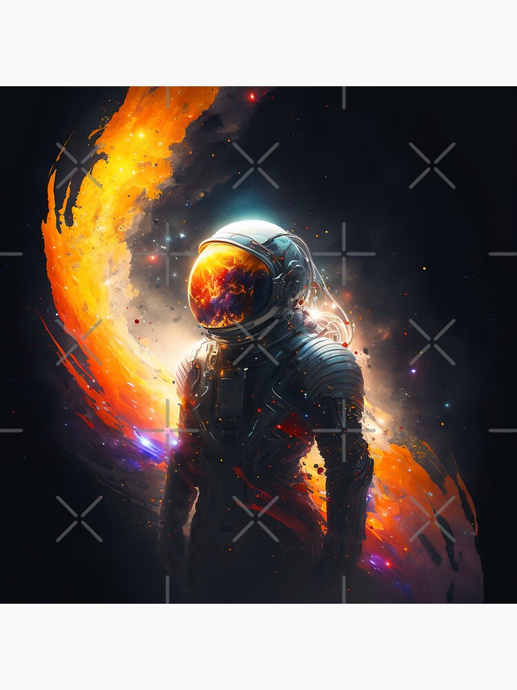 "Astronaut Staring at Sun " Sticker for Sale by Thedesignerarts | Redbubble