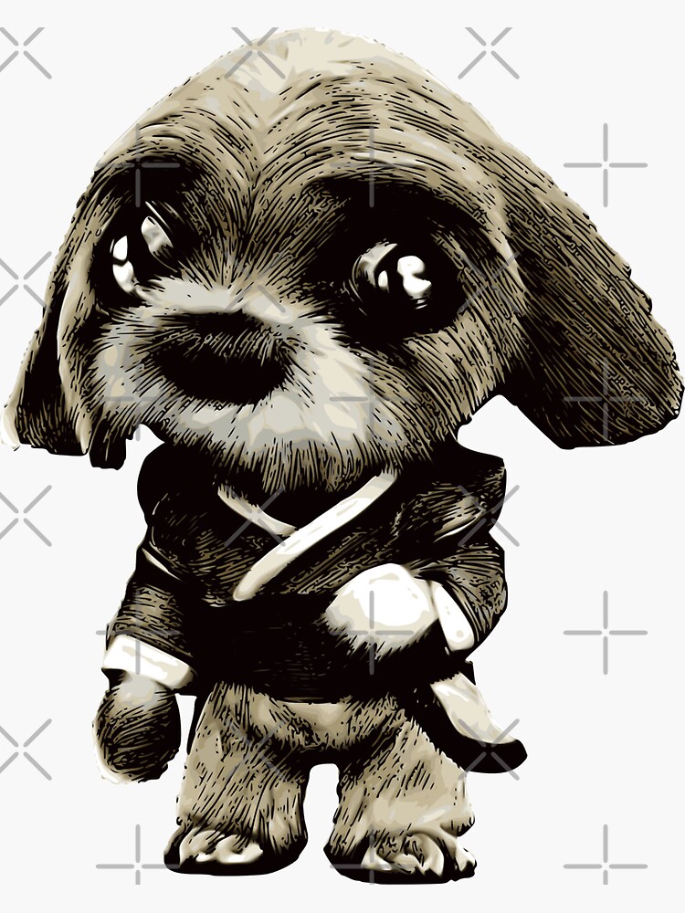 "Dog With Big Eyes" Sticker for Sale by NrtArt | Redbubble