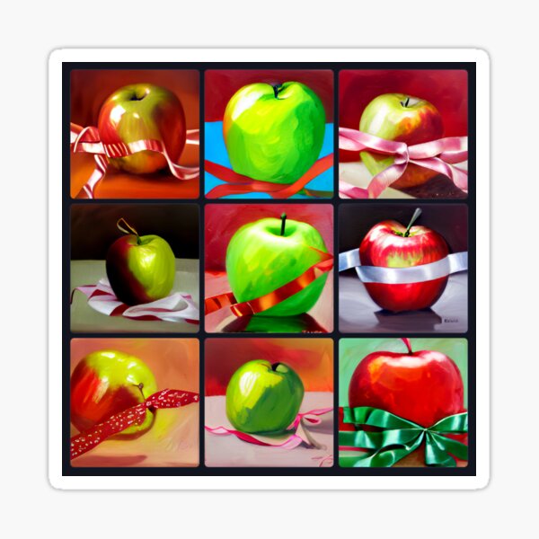 "Apple Gifting art pack" Sticker for Sale by CinderPress | Redbubble