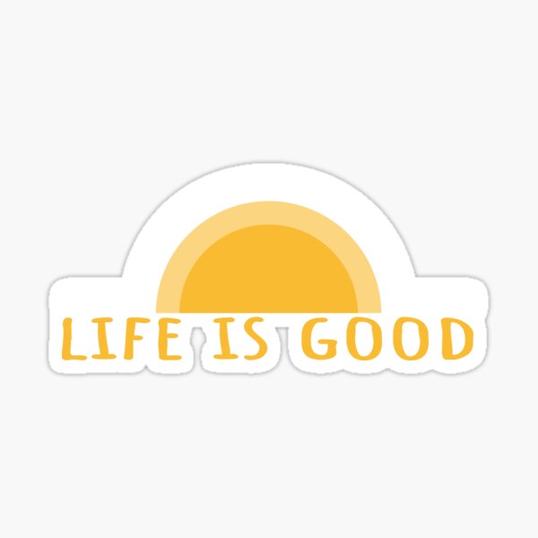 "Life is good. Yellow Sunrise" Sticker for Sale by BLACKSUN-SHOP ...