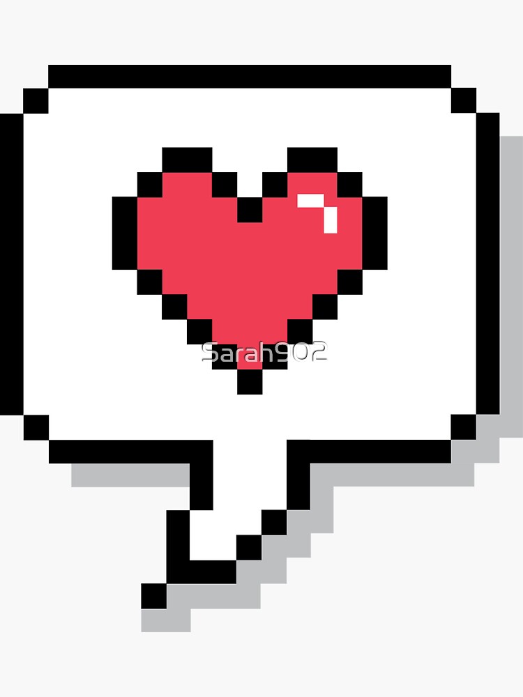 "Pixel Heart" Sticker by Sarah902 | Redbubble