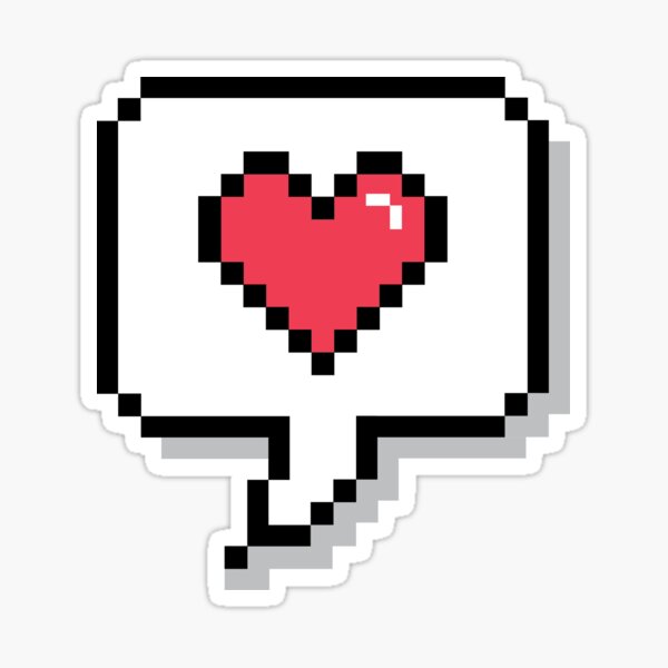"Pixel Heart" Sticker by Sarah902 | Redbubble