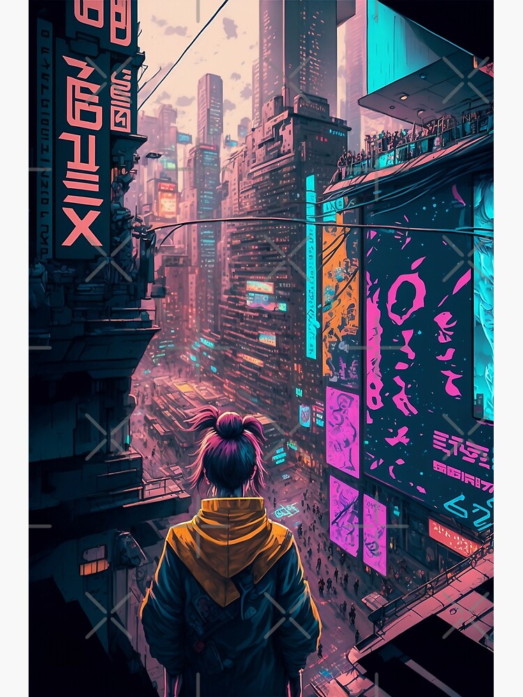 "Cyberpunk Anime Art" Poster for Sale by rudekitten | Redbubble