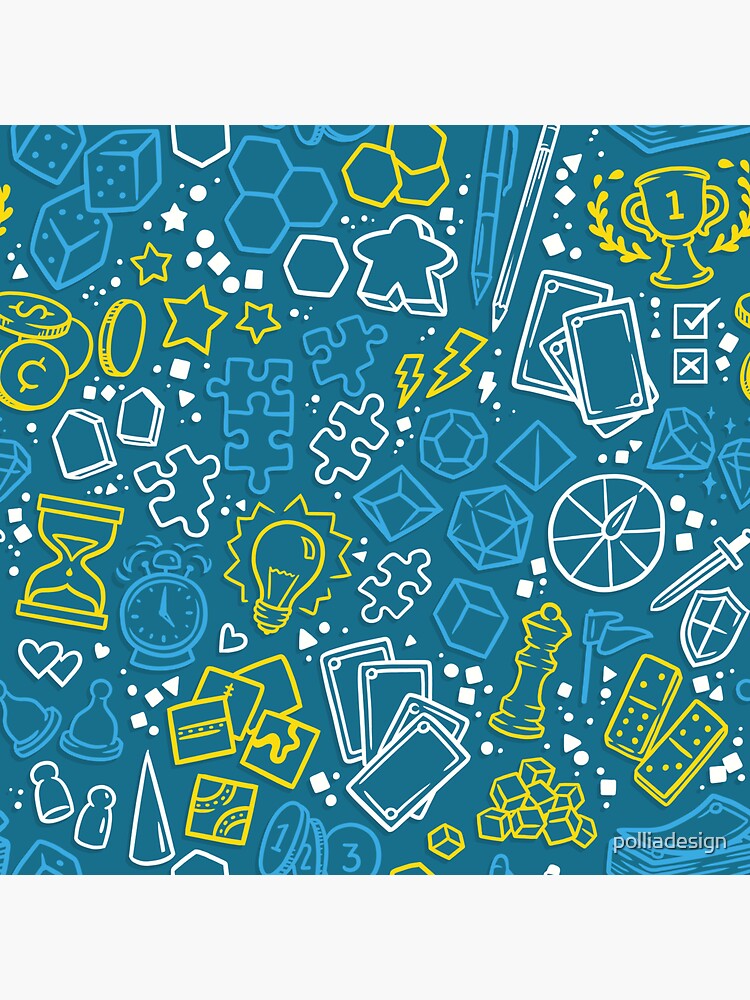 "Blue Gamer Bits" Sticker for Sale by polliadesign | Redbubble