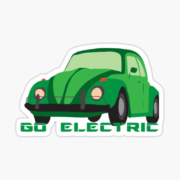 "Go electric cars" Sticker for Sale by ImageCorner | Redbubble