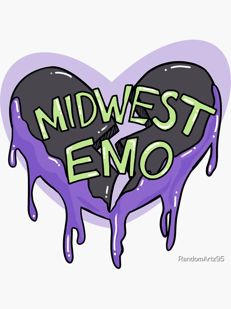 "Midwest Emo Sticker " Sticker for Sale by RandomArtz95 | Redbubble