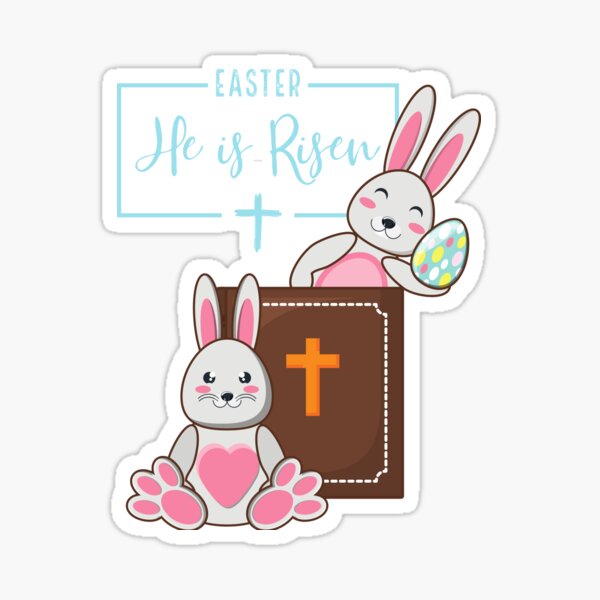 "He Is Risen Easter Bunny design for Easter Egg Hunts, Church, for ...