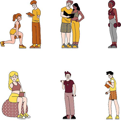 "Personal Trainers art pack" by CinderPress | Redbubble