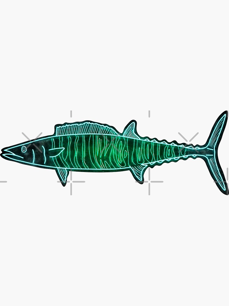 "Neon Design of a Wahoo" Sticker for Sale by designsasstultd | Redbubble