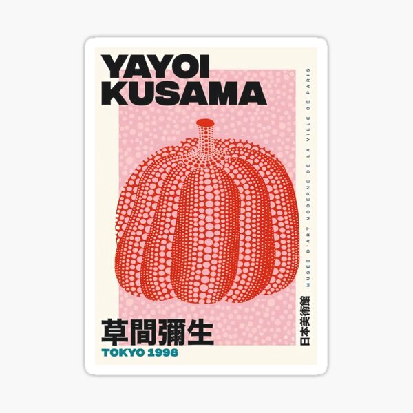 "Yayoi Kusama Pumpkin Japanese" Sticker for Sale by stellahudsonart ...
