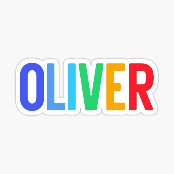 "Oliver Name" Sticker for Sale by A-Personalised | Redbubble