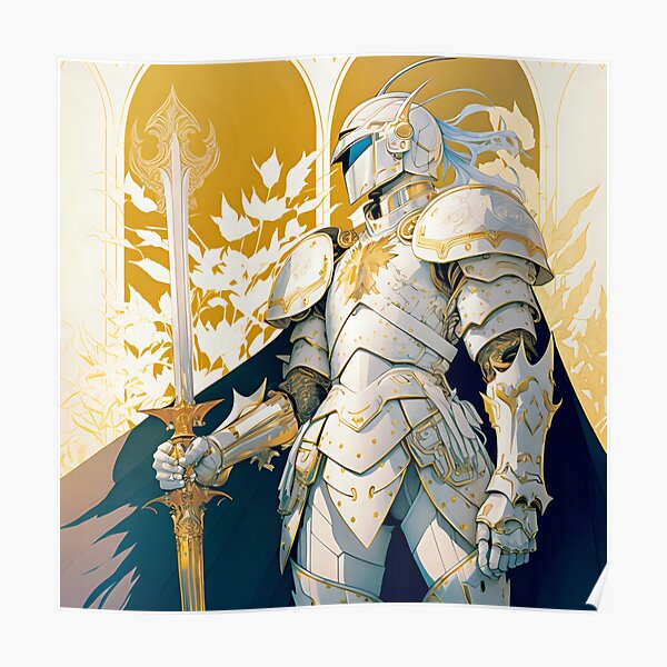 "Ai Generated Art - Golden knight" Poster for Sale by Intriagoartz ...