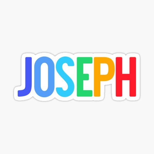 "Joseph Name" Sticker for Sale by A-Personalised | Redbubble