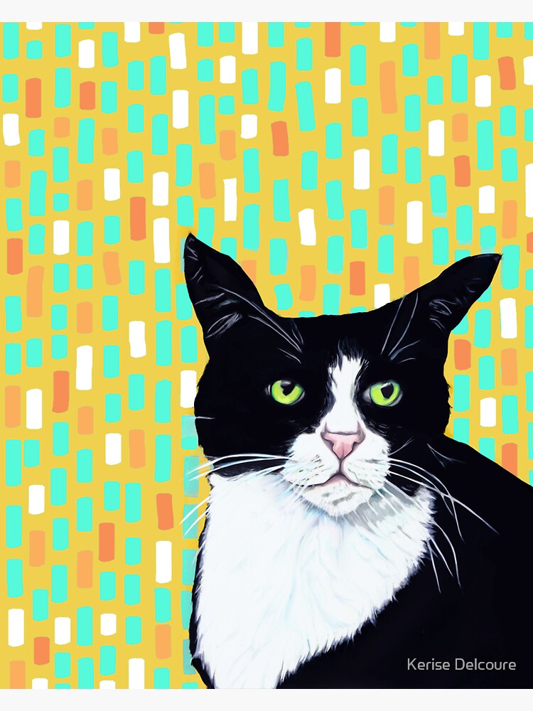 "Portrait of Jasper the Cat" Sticker for Sale by kerisedelcoure | Redbubble