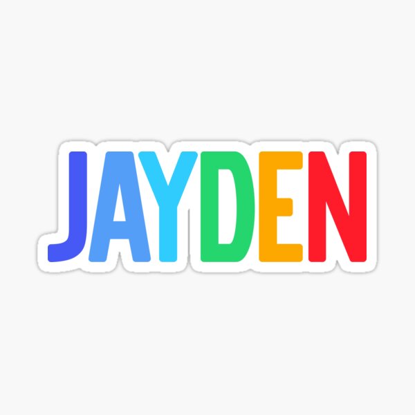 "Jayden Name" Sticker for Sale by A-Personalised | Redbubble