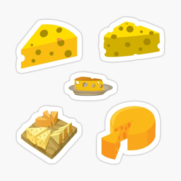 "Swiss Cheese art pack" Sticker for Sale by CinderPress | Redbubble
