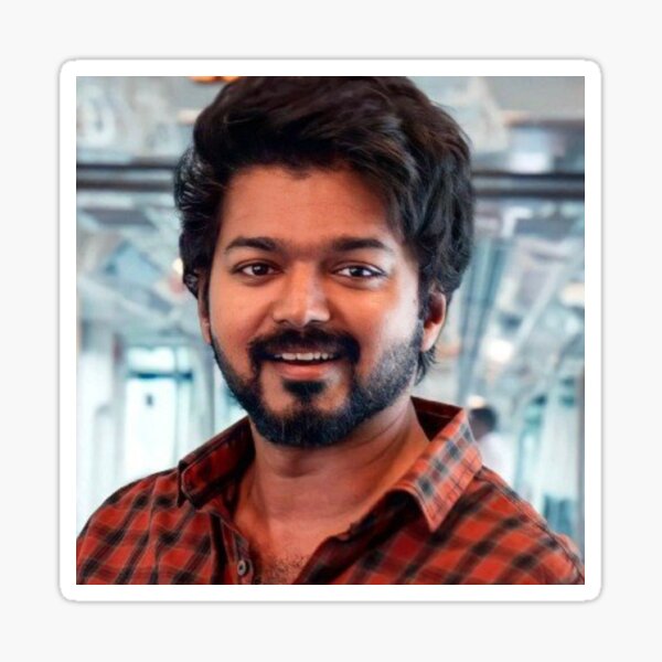 "Vijay New Look" Sticker for Sale by Mywaymylife | Redbubble
