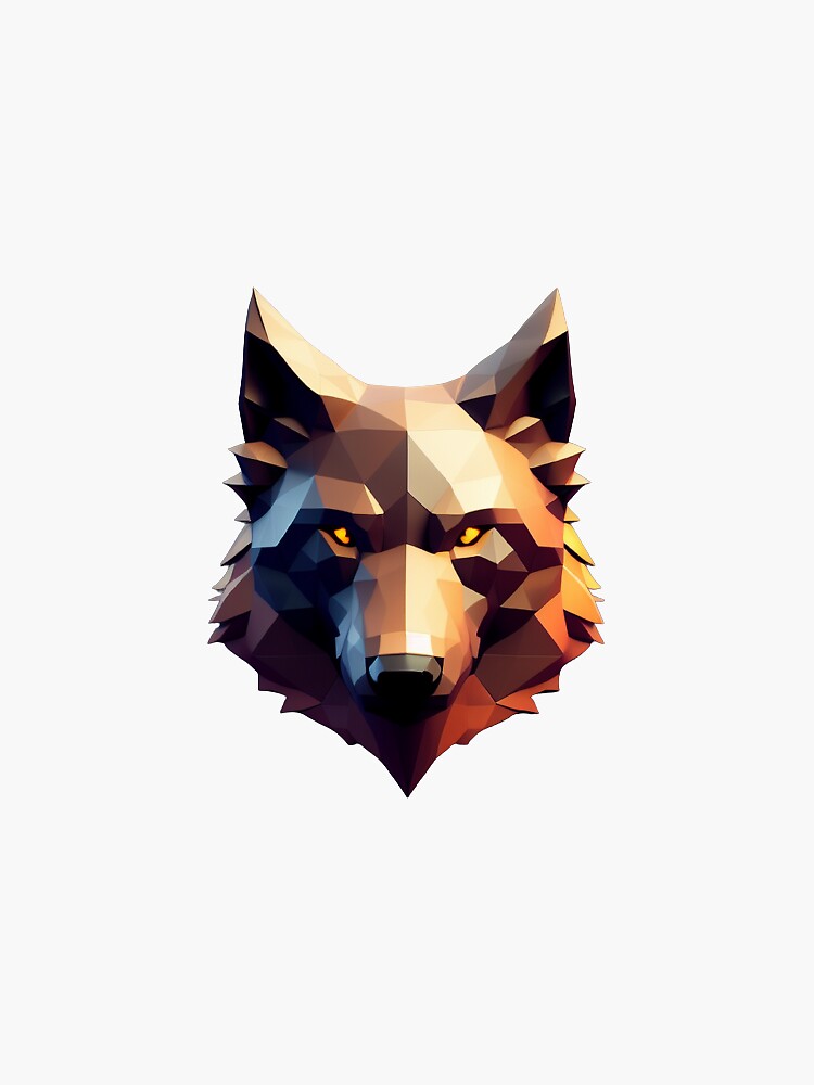 "Polly Wolf Head " Sticker for Sale by 0hGeez | Redbubble