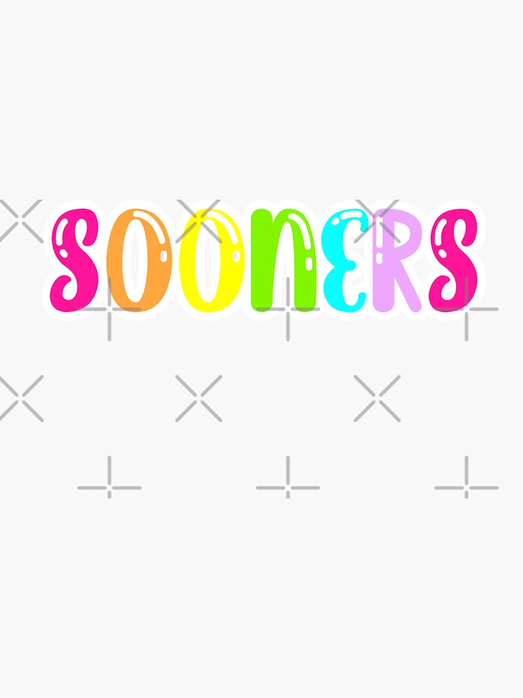 "Rainbow Ombre Text - Sooners" Sticker for Sale by ArtWithAinsley ...
