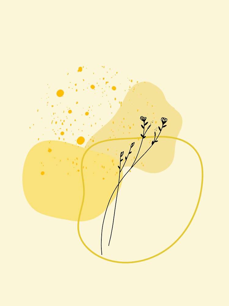 "Minimal yellow blob line art" Sticker for Sale by KaChowChow | Redbubble
