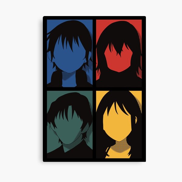 "Erased anime | All main character in colorful pop art minimalist ...