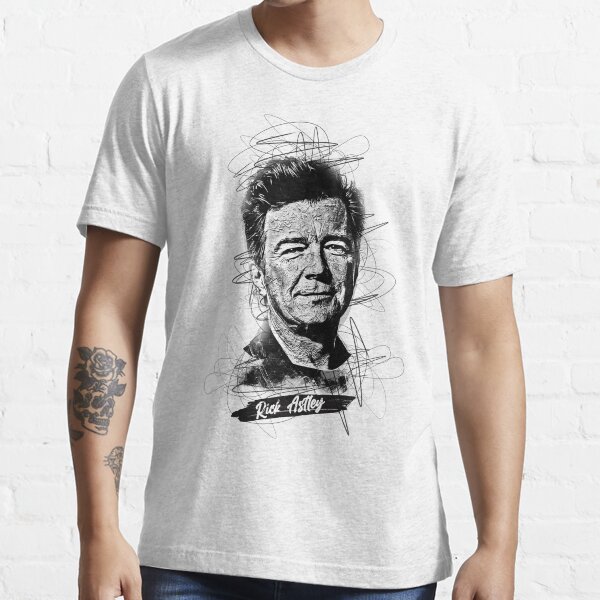 "Rick Astley Shirt, Rick Astley Abstract Sketch Art" T-shirt for Sale ...