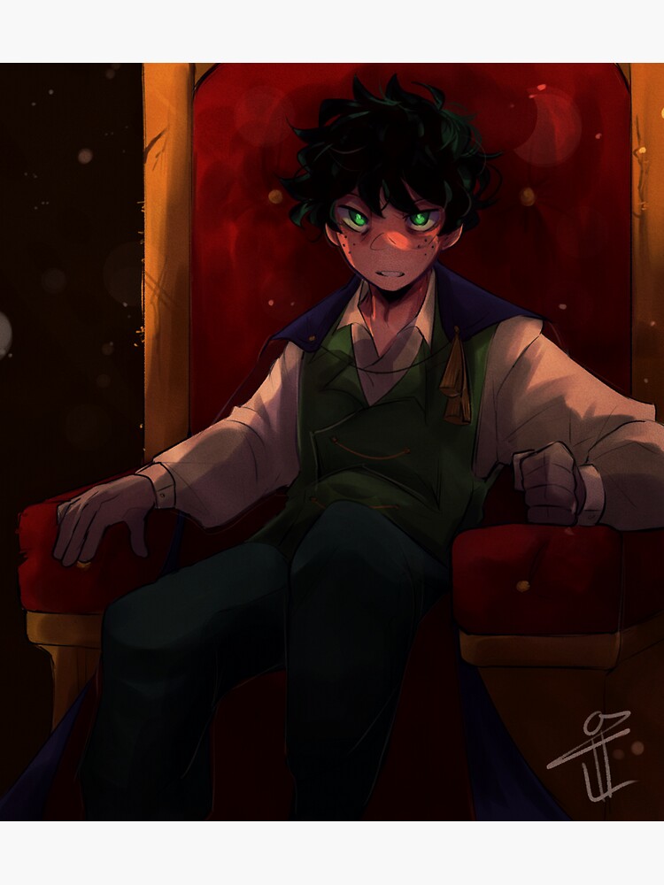"fantasy au villain deku" Sticker for Sale by yoon-doodles | Redbubble