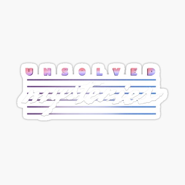 "Unsolved Mysteries Original Logo" Sticker for Sale by RedRobyn69 ...