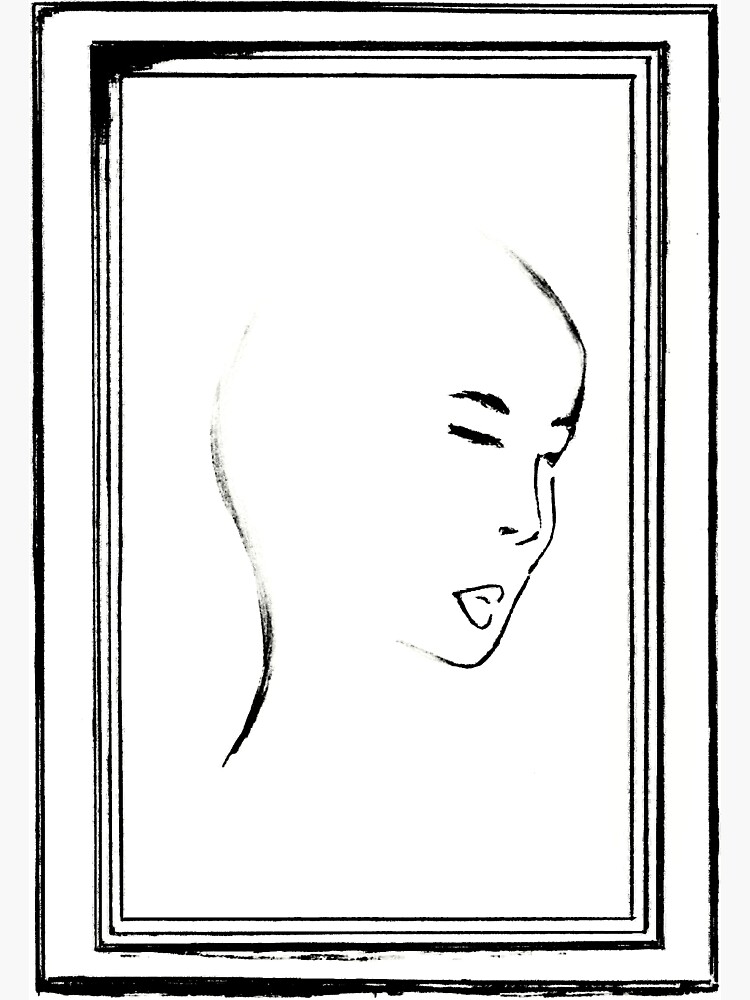 "Neutral Face" Sticker by alexia-chrt | Redbubble