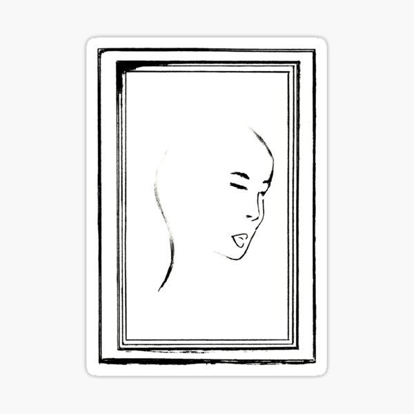 "Neutral Face" Sticker by alexia-chrt | Redbubble