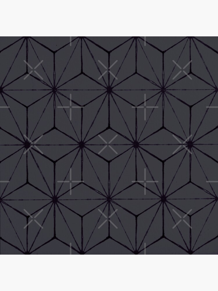 "Slate Grey 3D Illusion Geometric Shaped Cube Stars Design" Sticker for ...