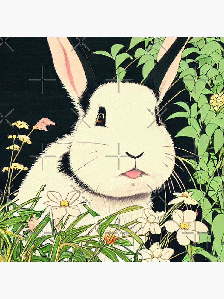 "Cute Giant Bunny Angora Rabbit Flemish Giant Lover" Sticker for Sale ...