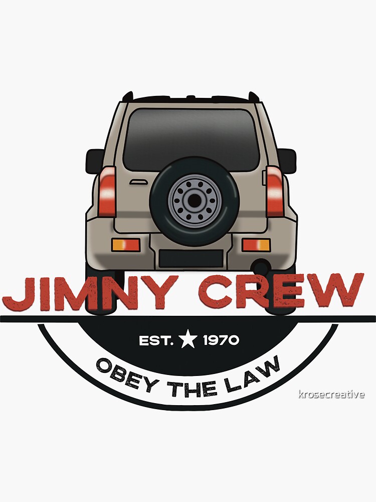 "Suzuki Jimny Gen 3 (Beige) Jimny Crew" Sticker for Sale by ...