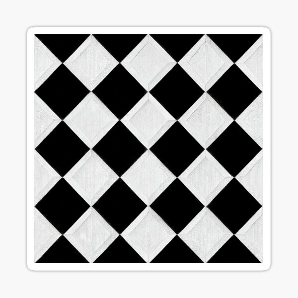 "White Diagonal Checkers" Sticker for Sale by Patternifico | Redbubble