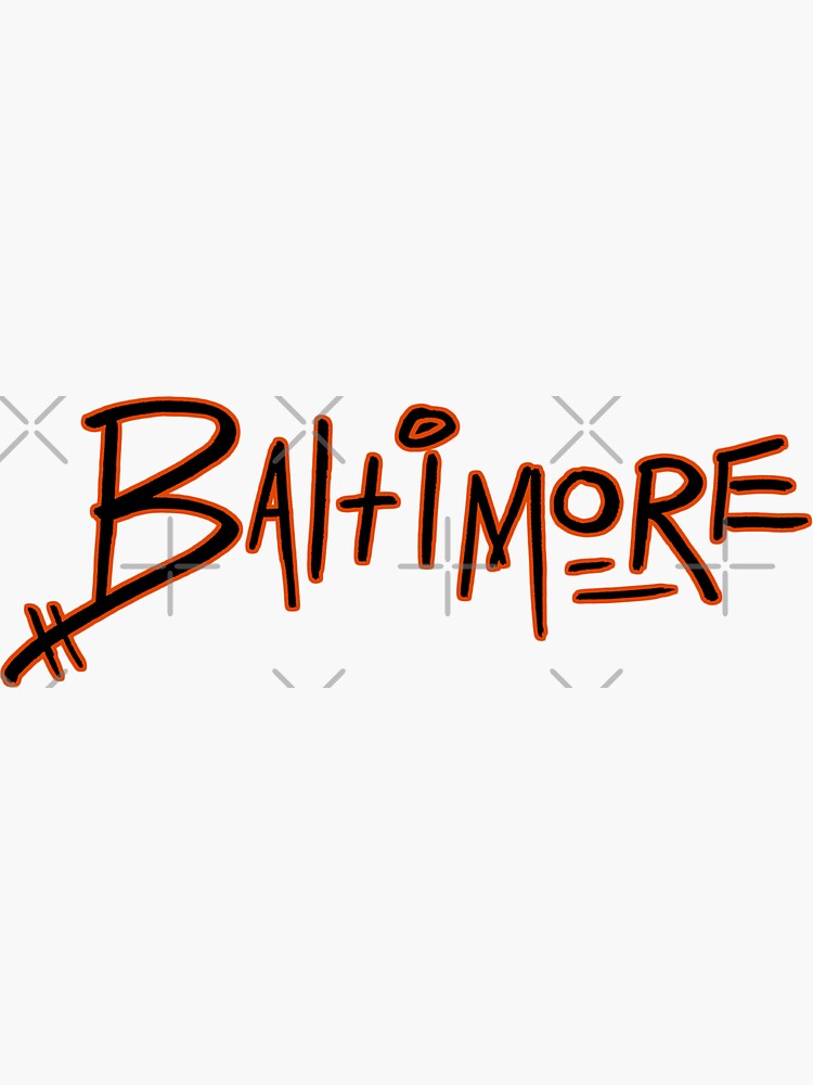 "Baltimore Maryland Text " Sticker for Sale by LockedUp | Redbubble