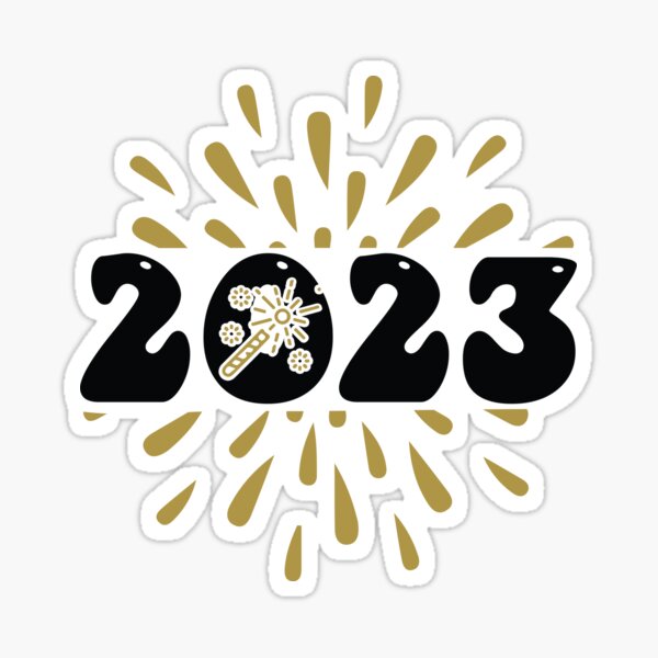 "2023 new year fireworks" Sticker for Sale by manganimeteam | Redbubble