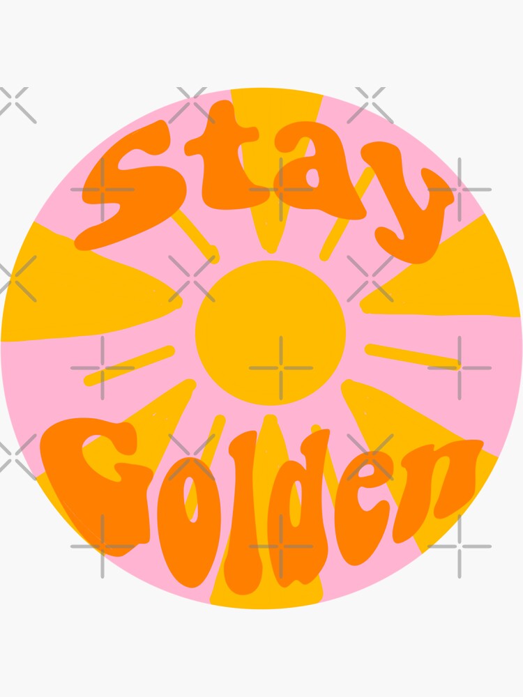 "Stay Golden" Sticker for Sale by Kwynnalge | Redbubble