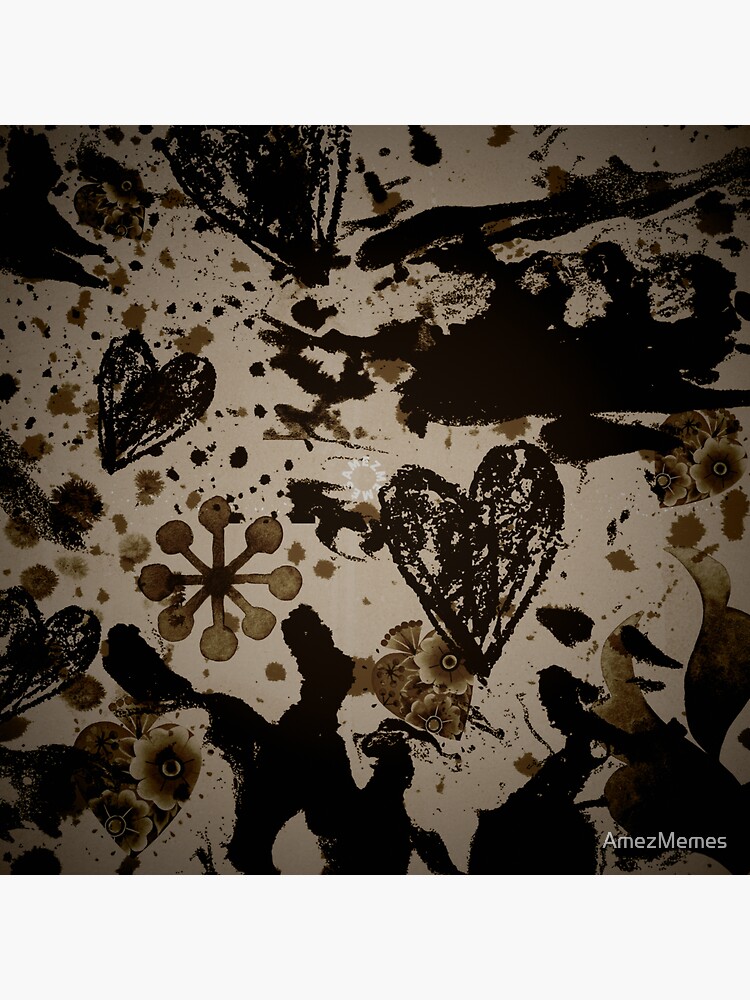 "Scattered Heart Grunge Design" Sticker for Sale by AmezMemes | Redbubble