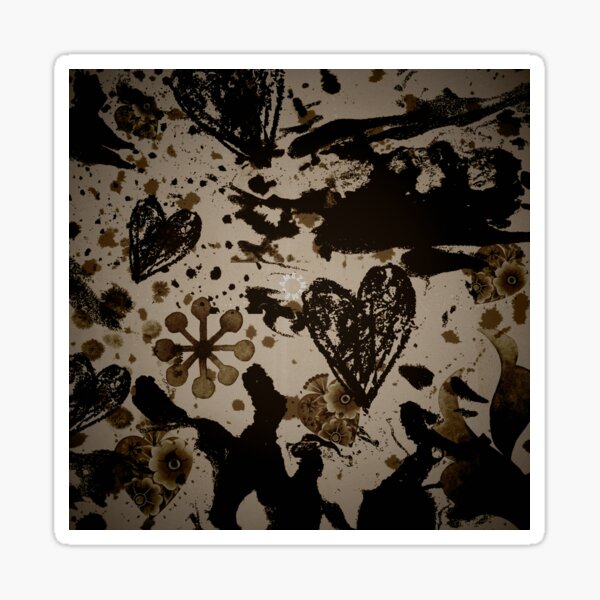 "Scattered Heart Grunge Design" Sticker for Sale by AmezMemes | Redbubble