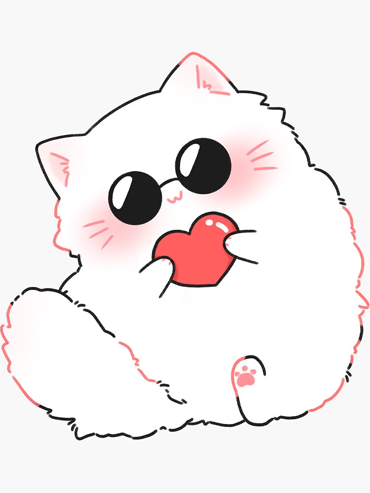 "gojo cat (heart vers.)" Sticker by terunoshita | Redbubble