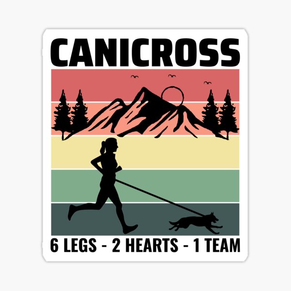 "Canicross Trail Running Dog Sport Outdoor Hobby" Sticker for Sale by ...
