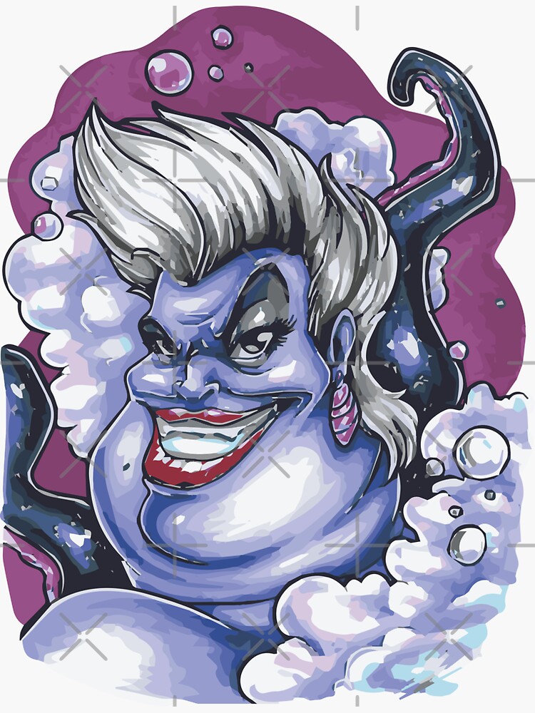 "Ursula Art" Sticker for Sale by GeneralAladeen | Redbubble