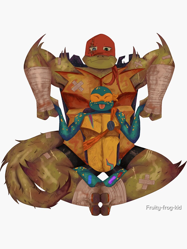 "Raph and Mikey ROTTMNT" Sticker for Sale by Fruity-frog-kid | Redbubble